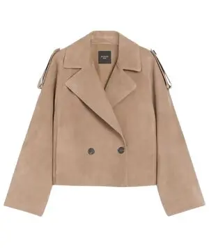 Max Mara Double-breasted Suede Jacket