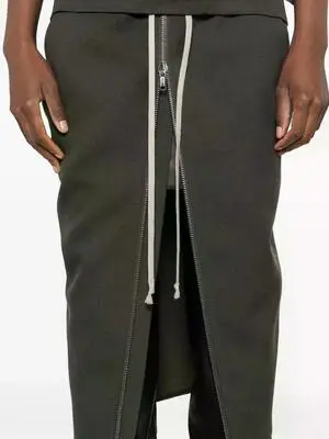 Rick Owens Drawstring Zip-front Midi Skirt - Green