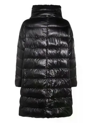 Herno Quilted High-neck Oversized Coat - Black