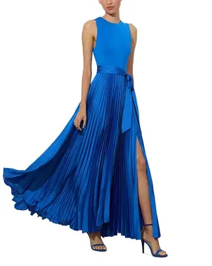 Alice + Olivia Chara Sleeveless Pleated Maxi Dress