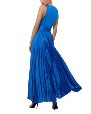 Alice + Olivia Chara Sleeveless Pleated Maxi Dress