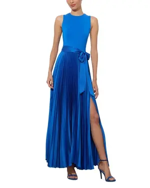 Alice + Olivia Chara Sleeveless Pleated Maxi Dress