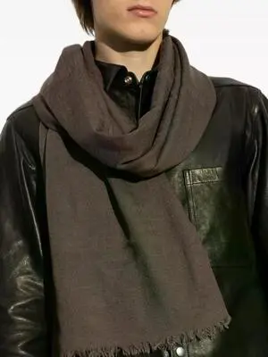 Rick Owens Frayed Scarf - Brown