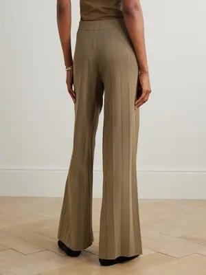 Max Mara Lama Ribbed Jersey Wide-leg Pants