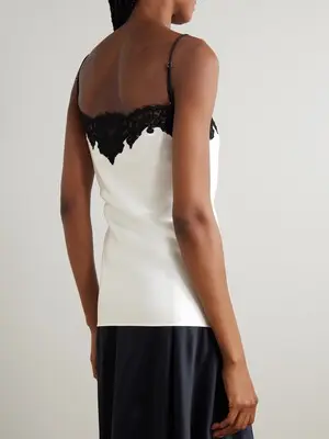 Stella McCartney Lace-trimmed Satin Camisole