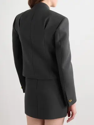 Bottega Veneta Woven Jacket With Gold Knot Buttons