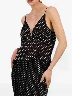 SIMONA CORSELLINI Polka-dot Button-detail Top