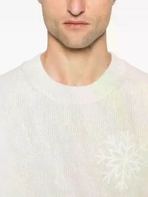 Eleventy Snowflake-embroidered Sweater