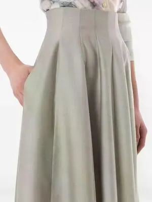 Alberta Ferretti Pleated Midi Skirt