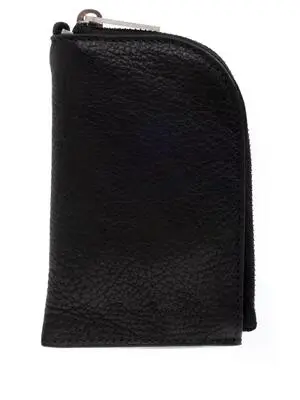 Rick Owens Zipped Leather Coin Purse - Black