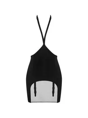 MAISON CLOSE Pure Tentation Skirted Harness Bodysuit - Black