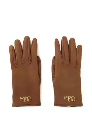 Chloé Iconic Logo Leather Gloves