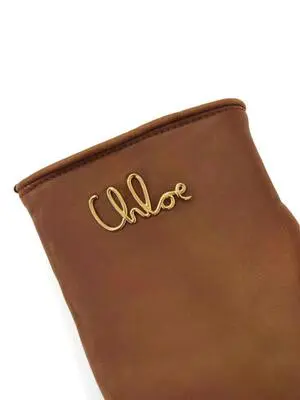 Chloé Iconic Logo Leather Gloves