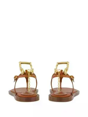 Zimmermann Chain-embellished Leather Sandals