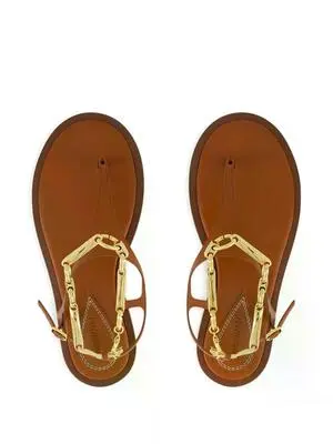 Zimmermann Chain-embellished Leather Sandals