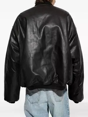 Vetements Leather Zip-fastening Bomber Jacket