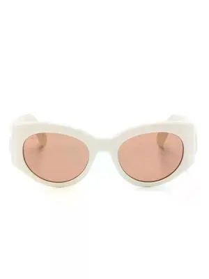 Gucci Double G Rectangle-frame Sunglasses - Neutrals