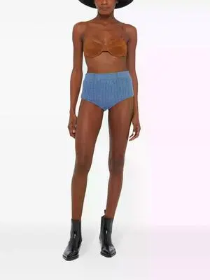 Alanui Knitted High-waisted Shorts