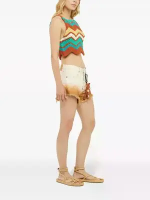 Alanui Kaleidoscopic Chevron Knit Top
