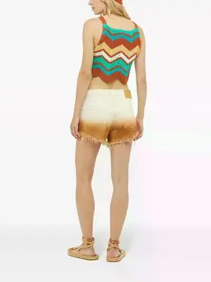 Alanui Kaleidoscopic Chevron Knit Top