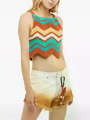 Alanui Kaleidoscopic Chevron Knit Top