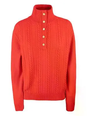 A.p.c. Thea Cable-knit Button Sweater