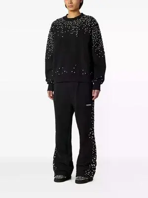 1989 STUDIO Cotton Crewneck Sweatshirt With Rhinestone Embellishments