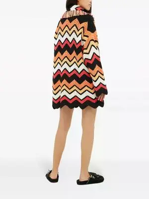 Alanui Kaleidoscopic Chevron Knit Cardigan