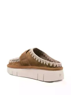 Mou 45mm Suede Platform Mules