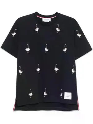 Thom Browne Embroidered-motif T-shirt