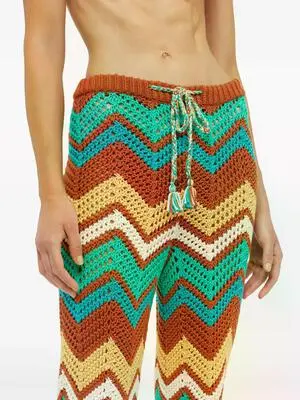 Alanui Kaleidoscopic Chevron Knit Trousers