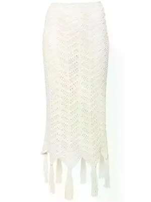 Alanui Chevron-knit Maxi Skirt