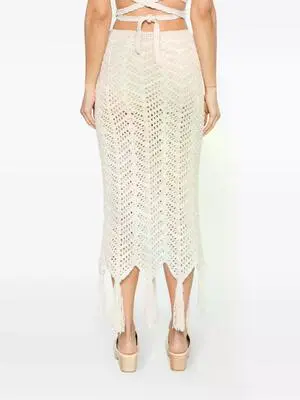 Alanui Chevron-knit Maxi Skirt