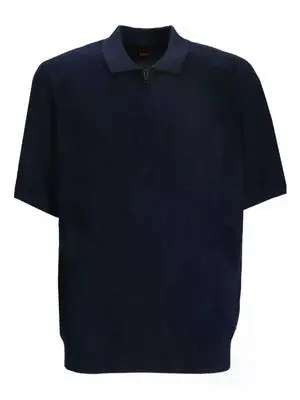 BOSS Zip-up Short-sleeve Polo Shirt