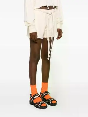 Alanui Braided-belt Cotton Shorts