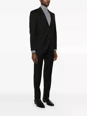 Tagliatore Single-breasted Wool Suit - Black