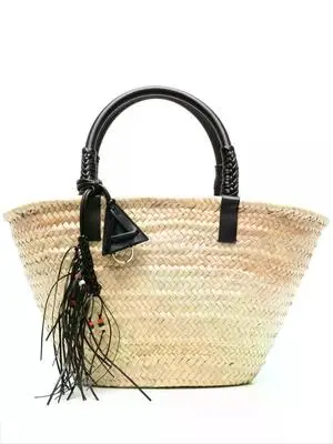 Alanui Large Icon Palm Leaf Raffia Tote Bag - Neutrals