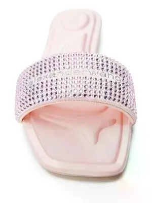 Alexander Wang Crystal-embellished Flat Sandals - Pink