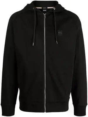 BOSS Logo-patch Drawstring Hoodie