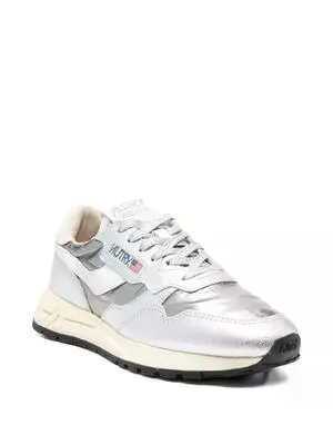 AUTRY Reelwind Metallic Leather Sneakers - Silver