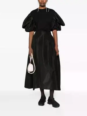 Simone Rocha Ruffled-sleeves T-shirt - Black