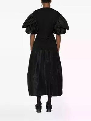 Simone Rocha Ruffled-sleeves T-shirt - Black
