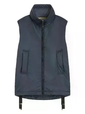Max Mara High-neck Zip-front Gilet - Blue