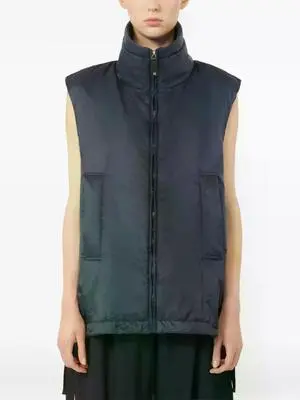 Max Mara High-neck Zip-front Gilet - Blue