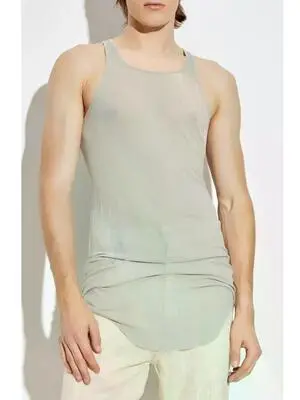 Rick Owens Ribbed Racerback Tank Top - Neutrals