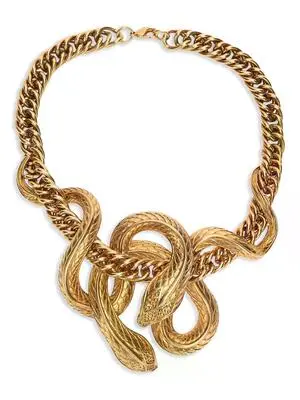 Roberto Cavalli Snake-motif Statement Necklace - Gold