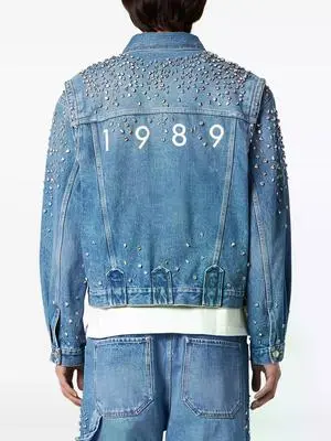 1989 STUDIO Crystal-embellished Denim Jacket - Blue