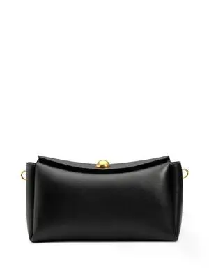 AMI Paris Medium Carrousel Shoulder Bag In Smooth Leather - Black