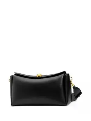 AMI Paris Medium Carrousel Shoulder Bag In Smooth Leather - Black