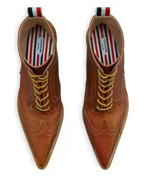 Thom Browne 90mm Wingtip Boots - Brown